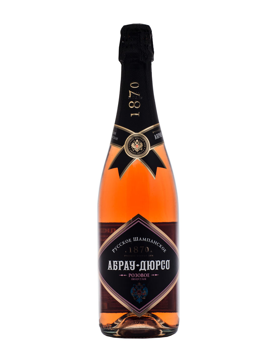 Игристое вино Абрау-Дюрсо полусухое розовое 0.75 л купить - цена