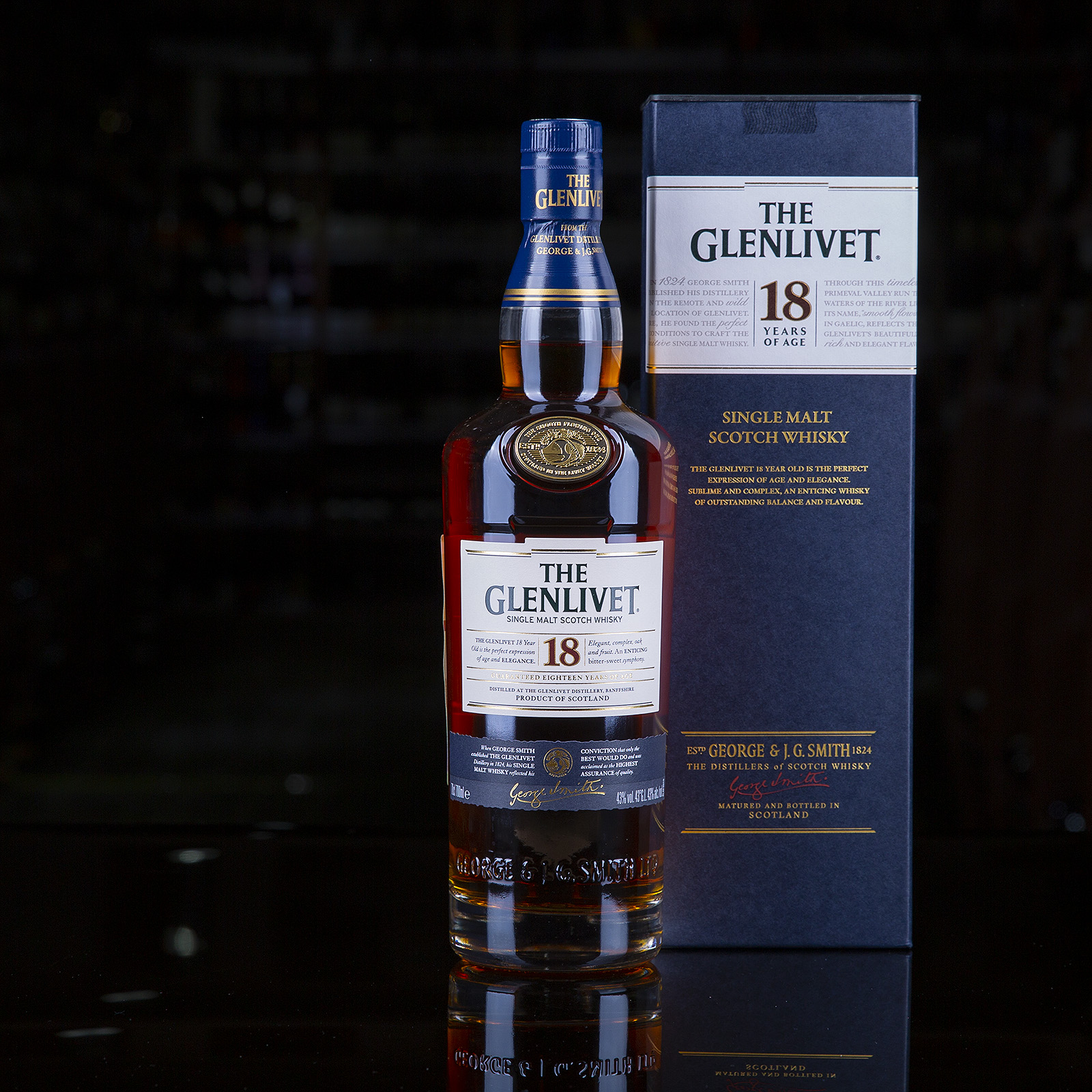 The Glenlivet 18 years old gift box - купить виски Гленливет 18 лет 0.7 ...