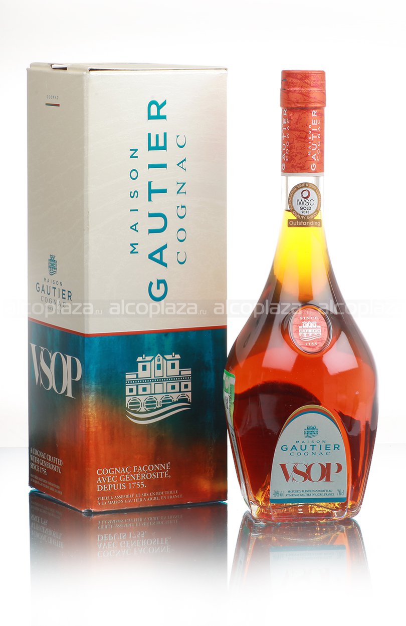 Gautier VSOP gift box - купить французский коньяк Готье ВСОП 0.7 л - цена