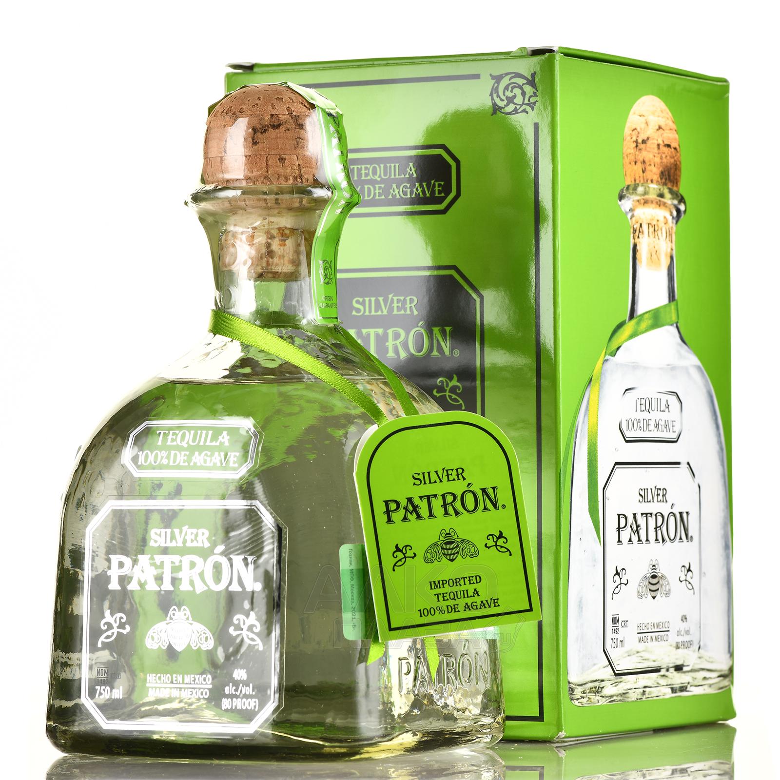 Patron Silver - купить текилу Патрон Сильвер 0.75 л - цена